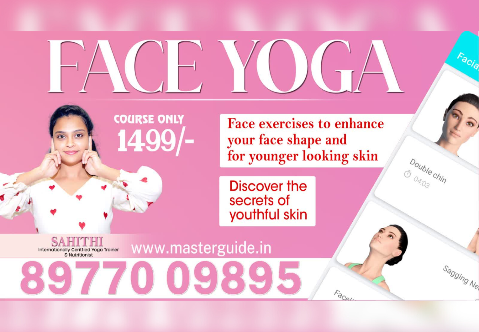 Face Yoga Online Course – Naturally Lift & Glow! by Sahithi | Master Guide